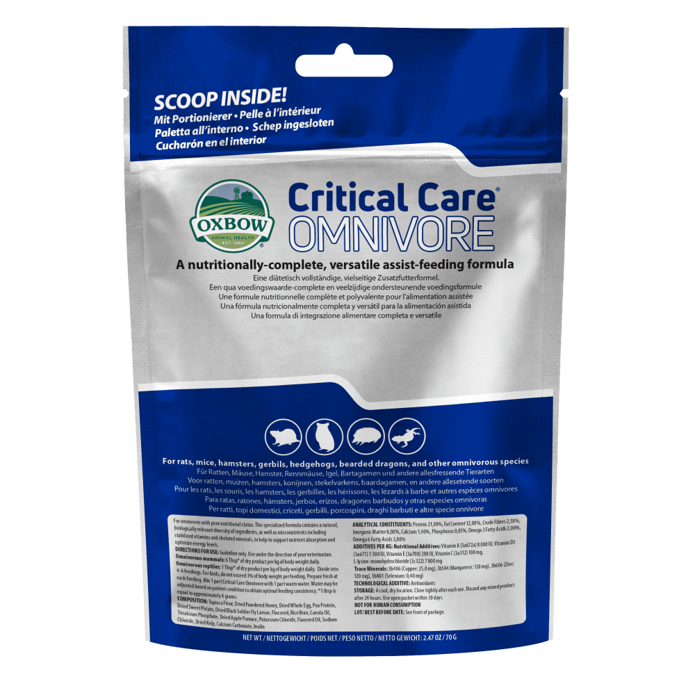 Oxbow Critical Care Omnivore – Recovery Food - Canada – Stargazer Exotics